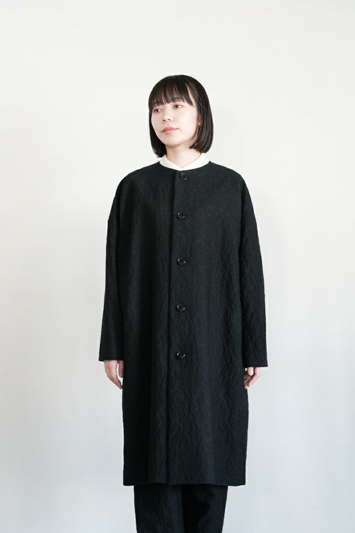 nooy ヌーイ アラベスクジャガードシネマコクーンコート(24AW) | T.T. GARRET